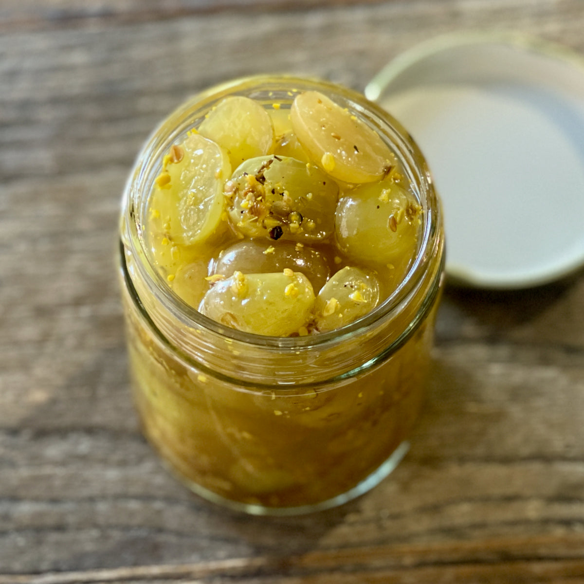 Pickled Green Grapes