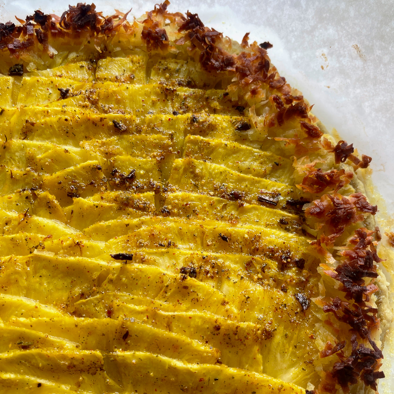 Pineapple, Saffron, Lemon Galette