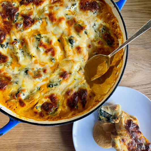 Stuffed Shells with Creamy Pumpkin Sauce